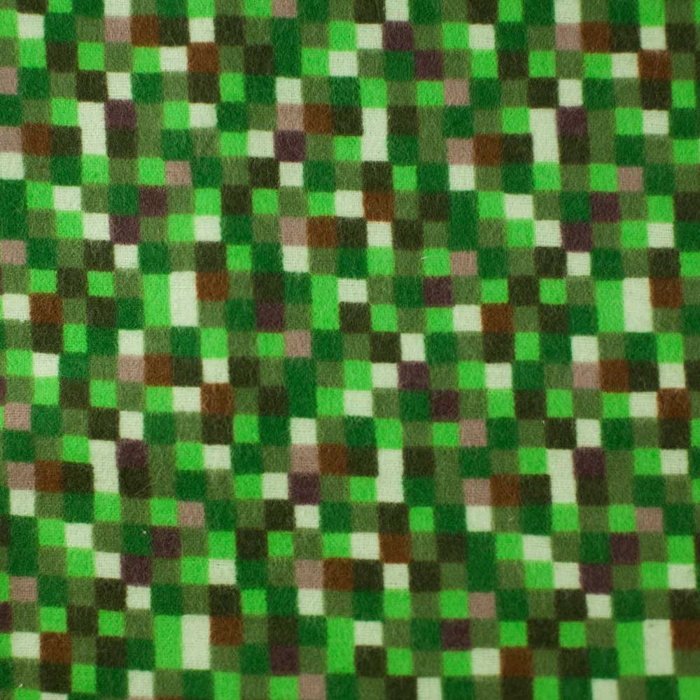 Minecraft Grass Block Flannel Fabric | Michael Miller | Mosaic Fabrics
